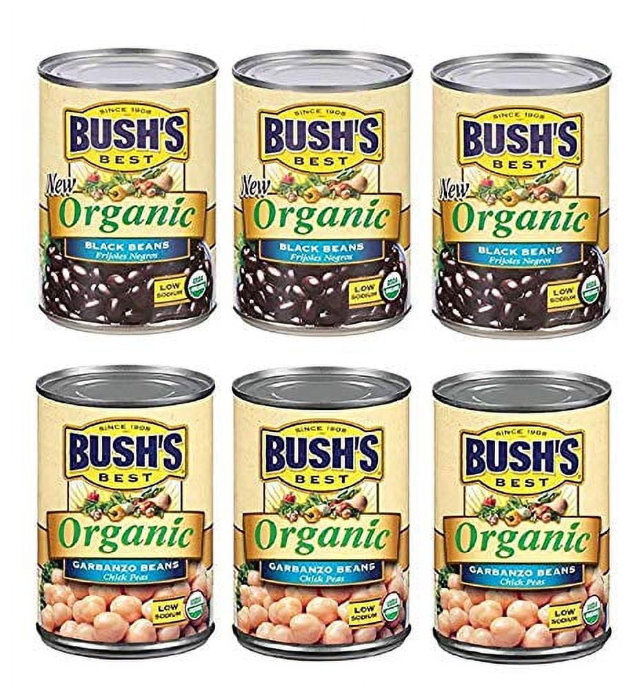 Bush's Best Organic Black & Garbanzo Beans Variety Pack, 3 Each, Dairy ...