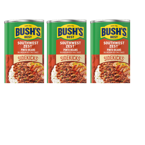 Bush's Best Sidekicks Southwest Zest Pinto Beans, 15 oz pack of 3 ...