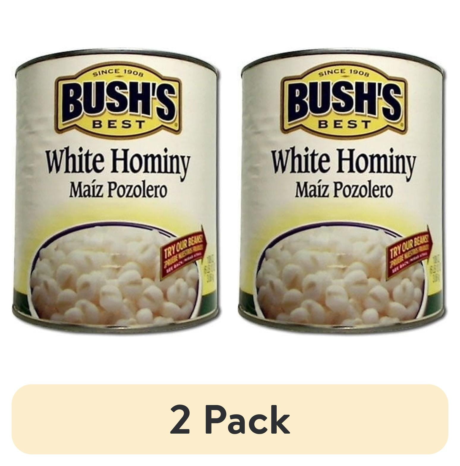 (2 pack) Bushs Best White Hominy 108 Oz. Can - Walmart.com