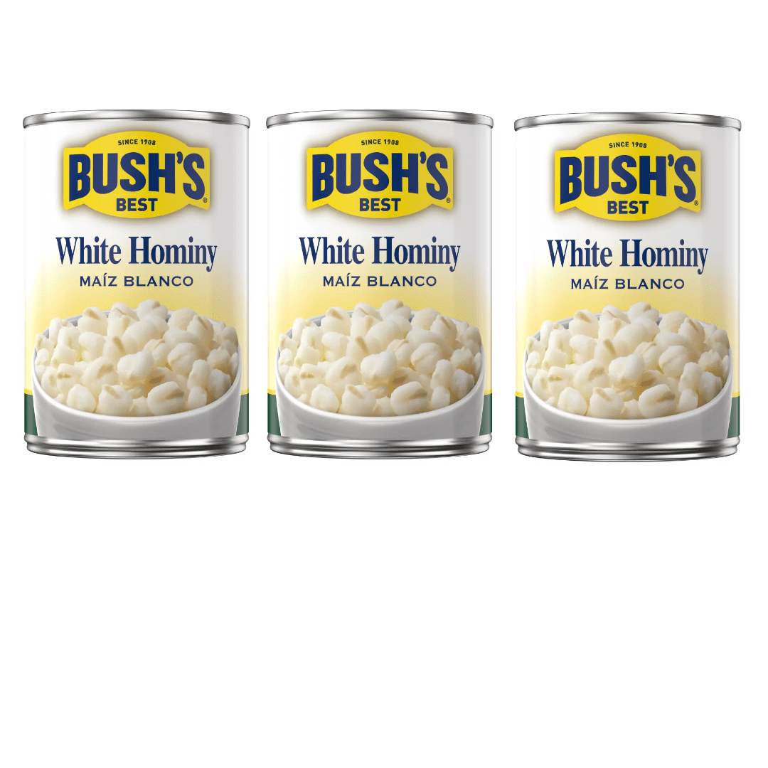 Bush's Best White Hominy 15.5 oz Pack of 3 - White Hominy Corn,Multi ...