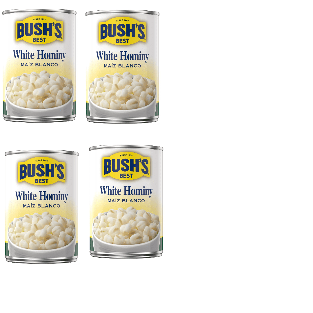 Bush's Best White Hominy 15.5 oz Pack of 4 - White Hominy,Multi-Pack ...