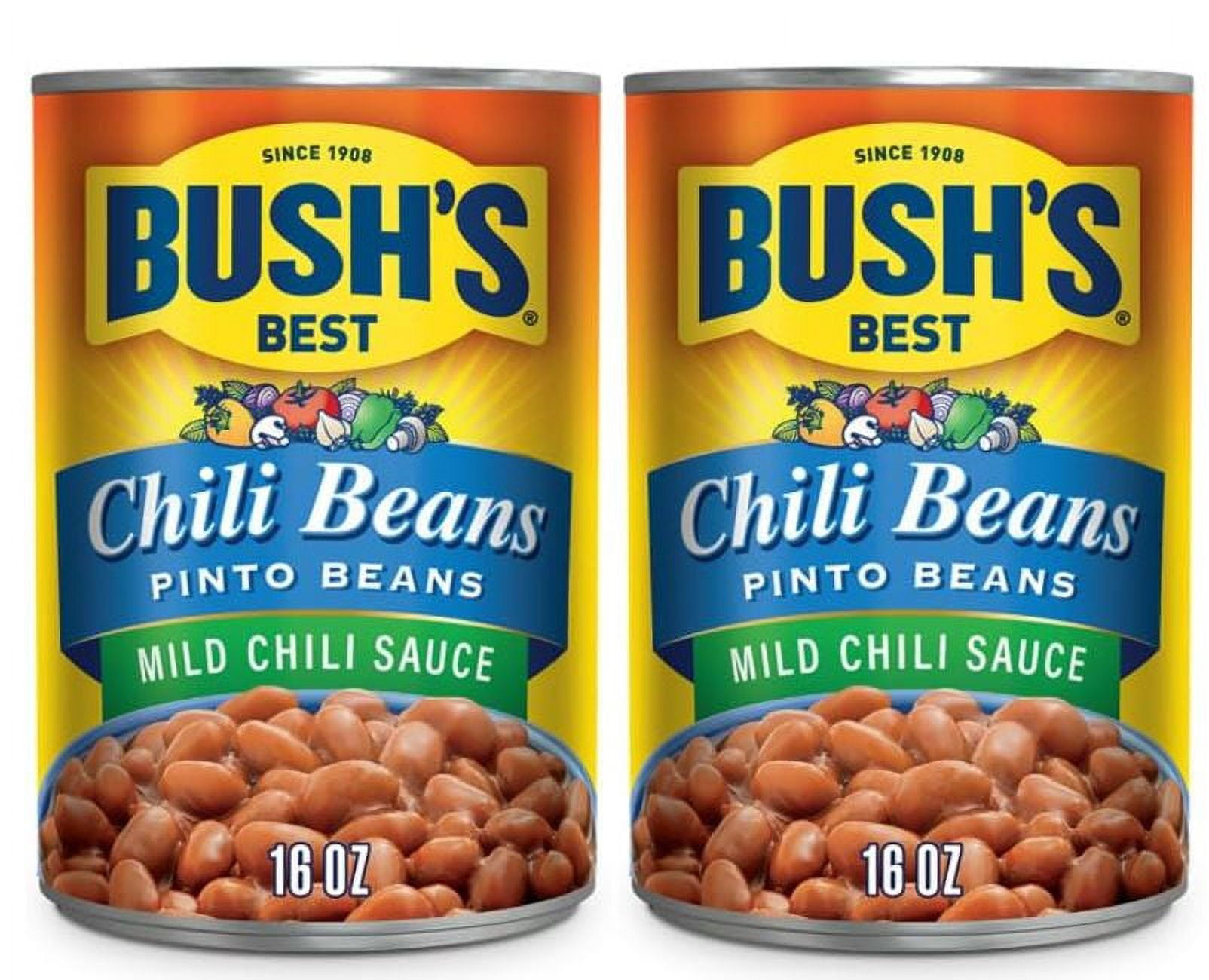 Bush's Chili Beans, Canned Pinto Beans in Mild Chili Sauce, 16 oz Can ...