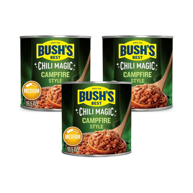 Bush's Chili Magic Beans, Campfire Style Pinto Beans in Medium Chili ...