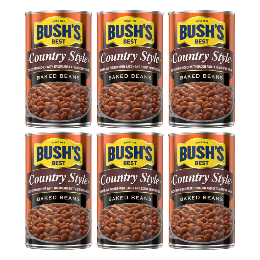 Bush's Country Style Baked Beans, Canned Beans, 28 oz Can (Pack of 6 ...