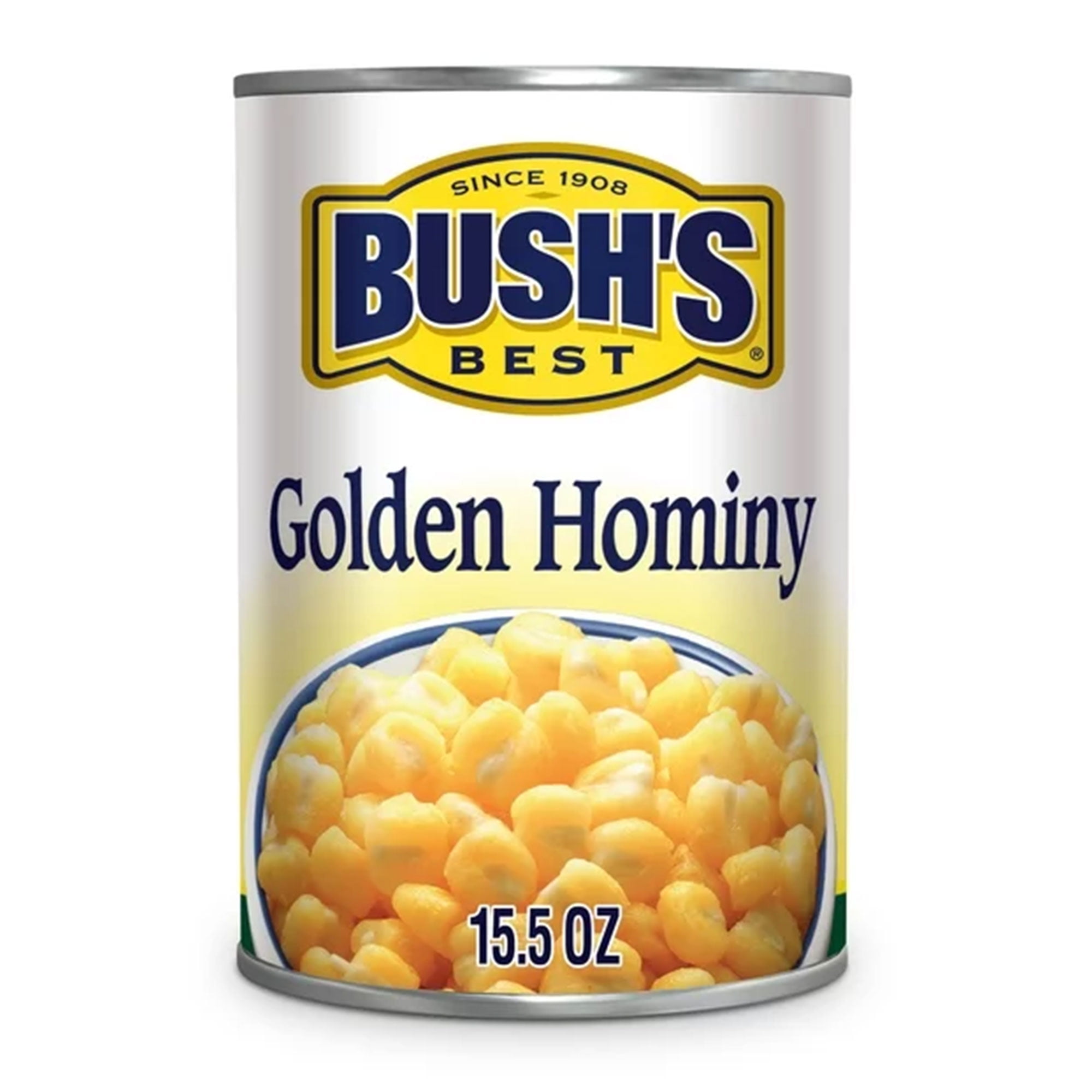 Bush's Golden Hominy, Canned and Shelf Stable, 15.5 oz (Pack of 4 ...