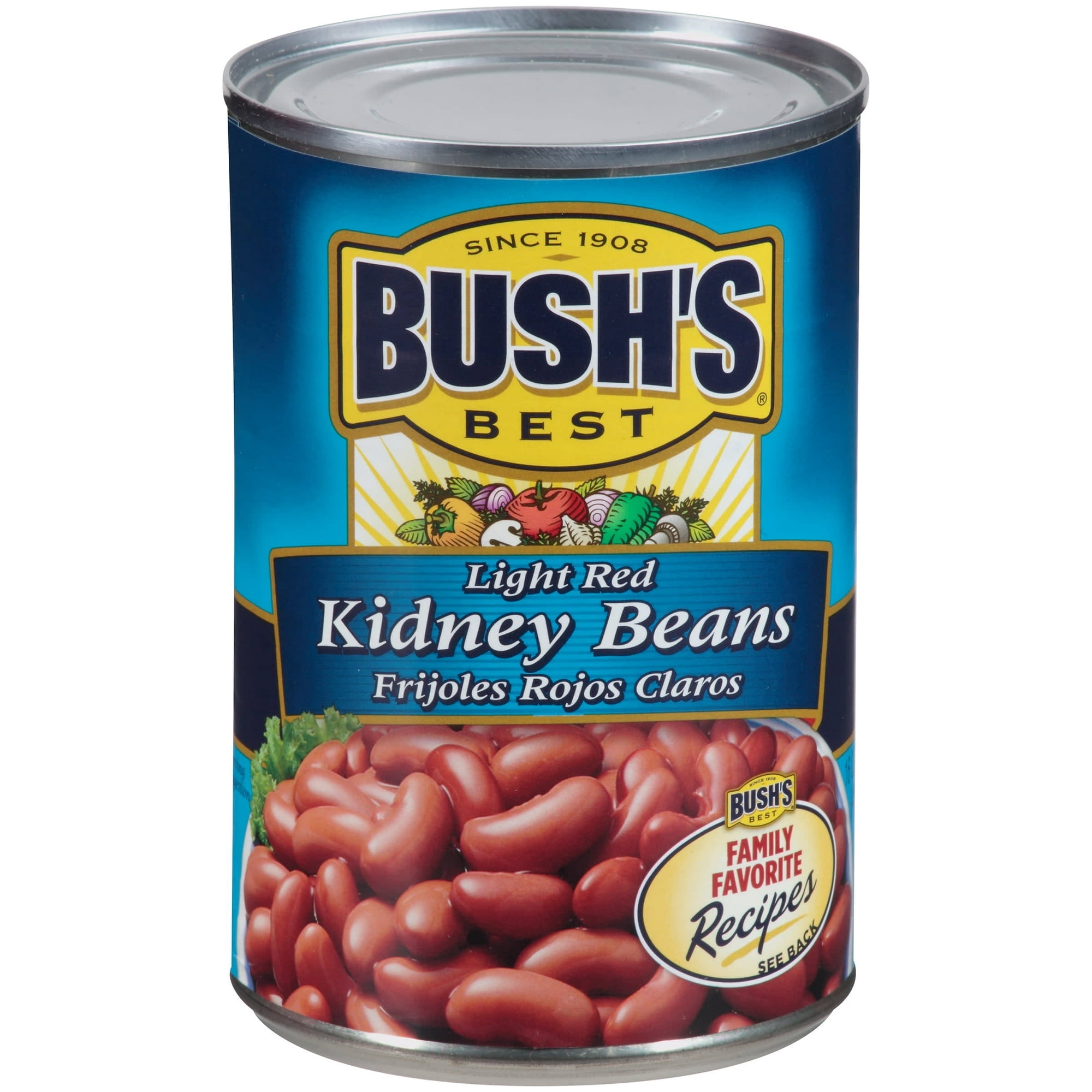 Bush's Light Red Kidney Beans, Canned Light Red Kidney Beans, 16 oz Can ...