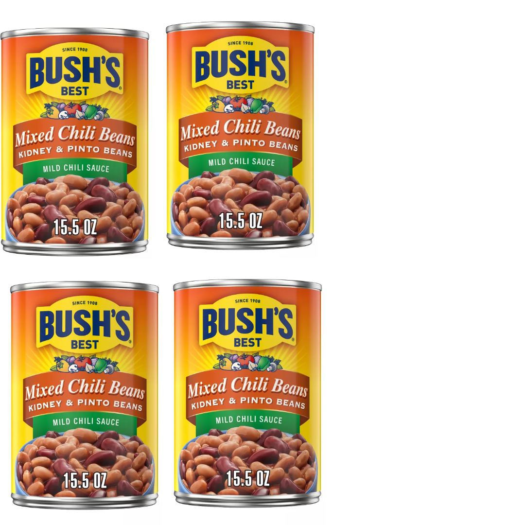 Bush's Mixed Pinto & Kidney Beans in Medium Chili Sauce 15.5 oz Pack of ...