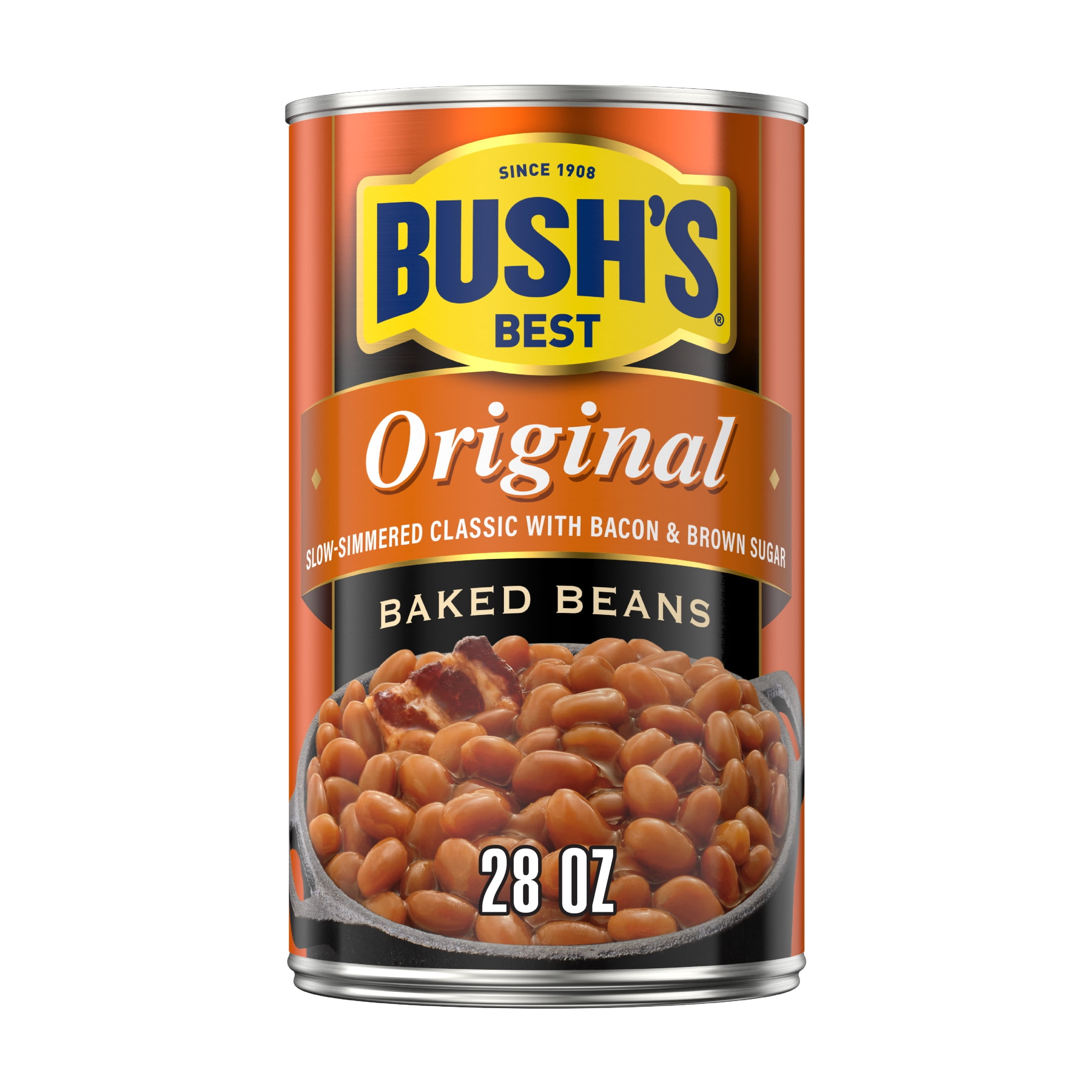 Bush's Original Baked Beans, Canned Beans, 28 oz Can - Walmart.com