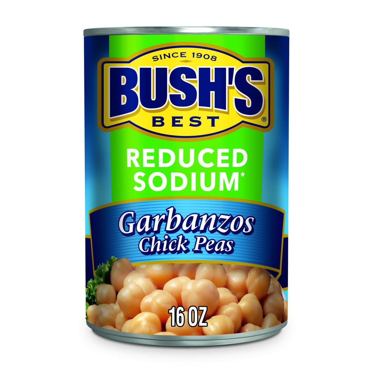 Bush's Reduced Sodium Garbanzo Beans, Canned Chickpeas, 16 oz Can ...