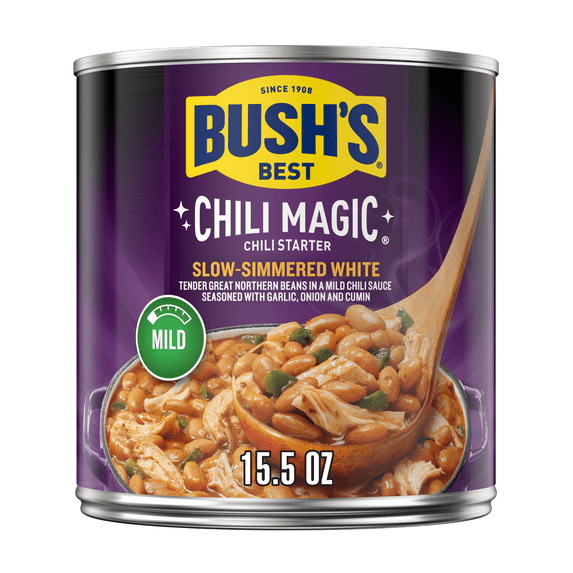 BUSH'S White Chili Beans, Slow Simmered Great Northern Beans in Mild ...
