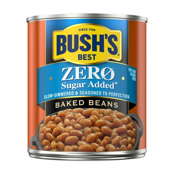 Bush's Zero Sugar Added Baked Beans, Canned Beans, 15.8 oz Can ...
