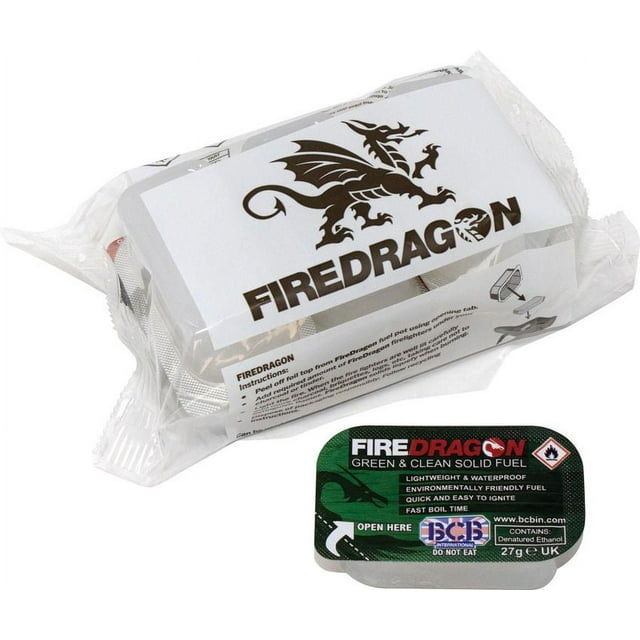 Bushcraft BUS336A FireDragon Solid Waterproof Fuel 6Pk Cubes 8 Minute ...