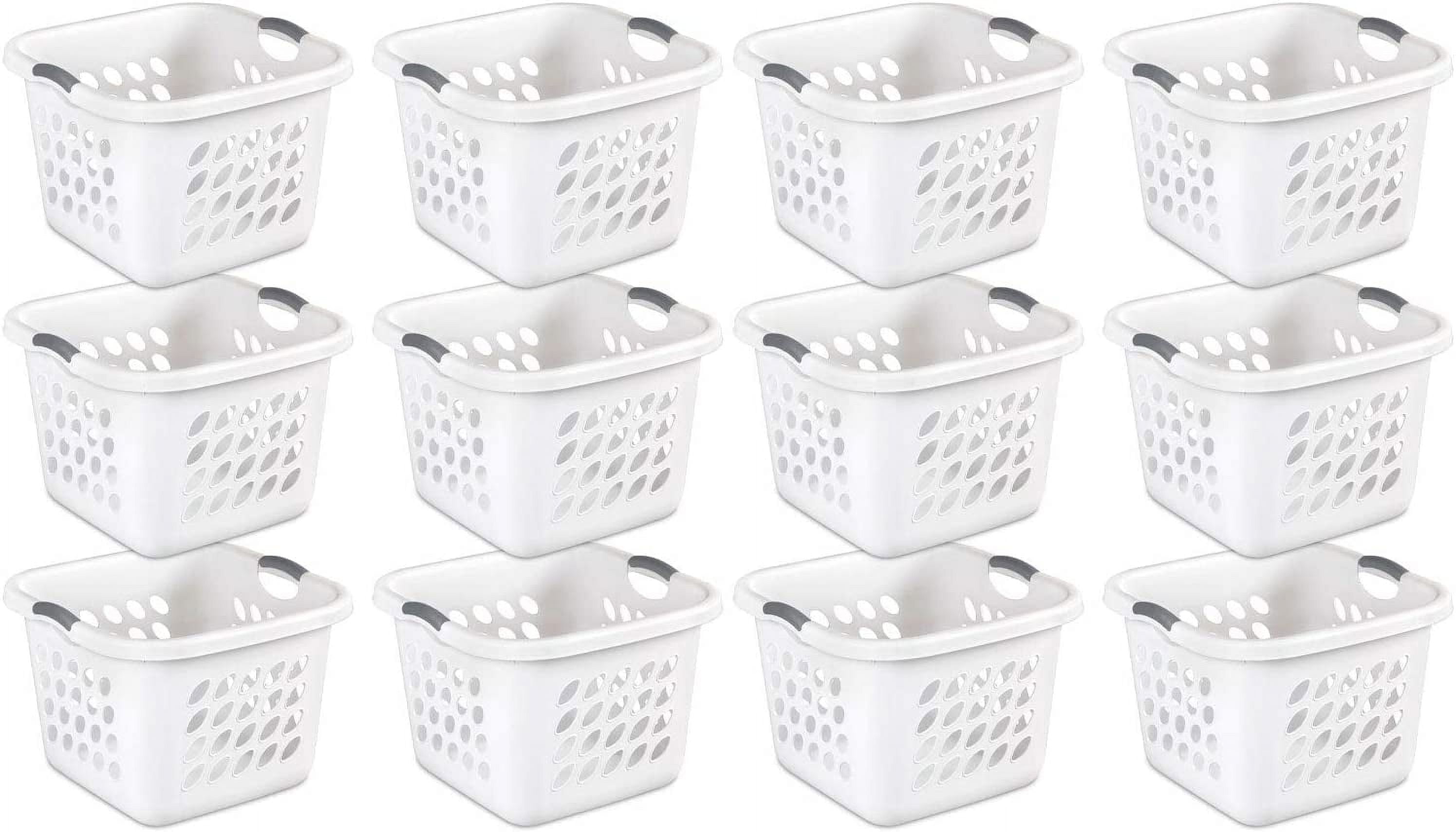 Bushel Ultra Square Laundry Basket, Plastic, Comfort Handles to Easily ...