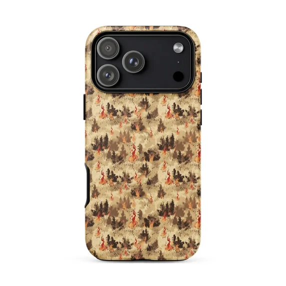 Bushfire Design Graphic Protective Case for iPhone 11 12 13 14 15 16 17 ...