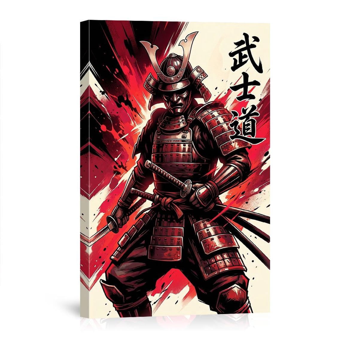 Bushido Samurai Warrior With Swords Japanese Inspired Art For Home ...