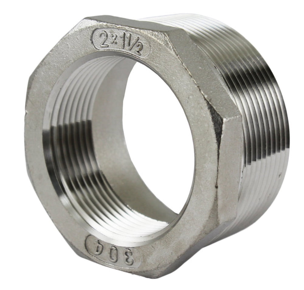 Bushing 2" Male x 1-1/2" Female NPT Stainless Steel Pipe Fitting 1.5 ...