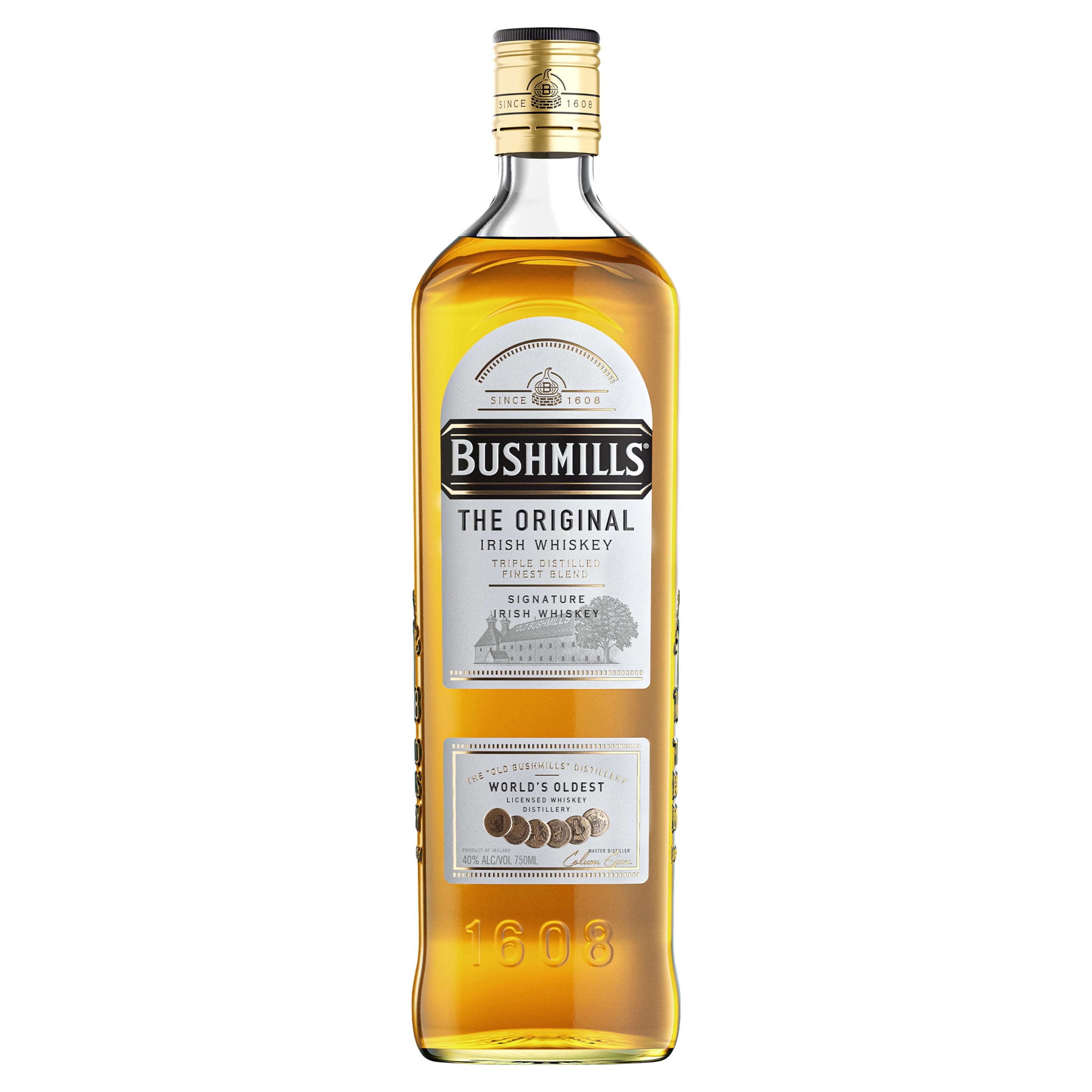 Bushmills Original Irish Whiskey and Ice Mold, 40% ABV, 80 Proof, 1 Count, 750 ml Glass Bottle ...