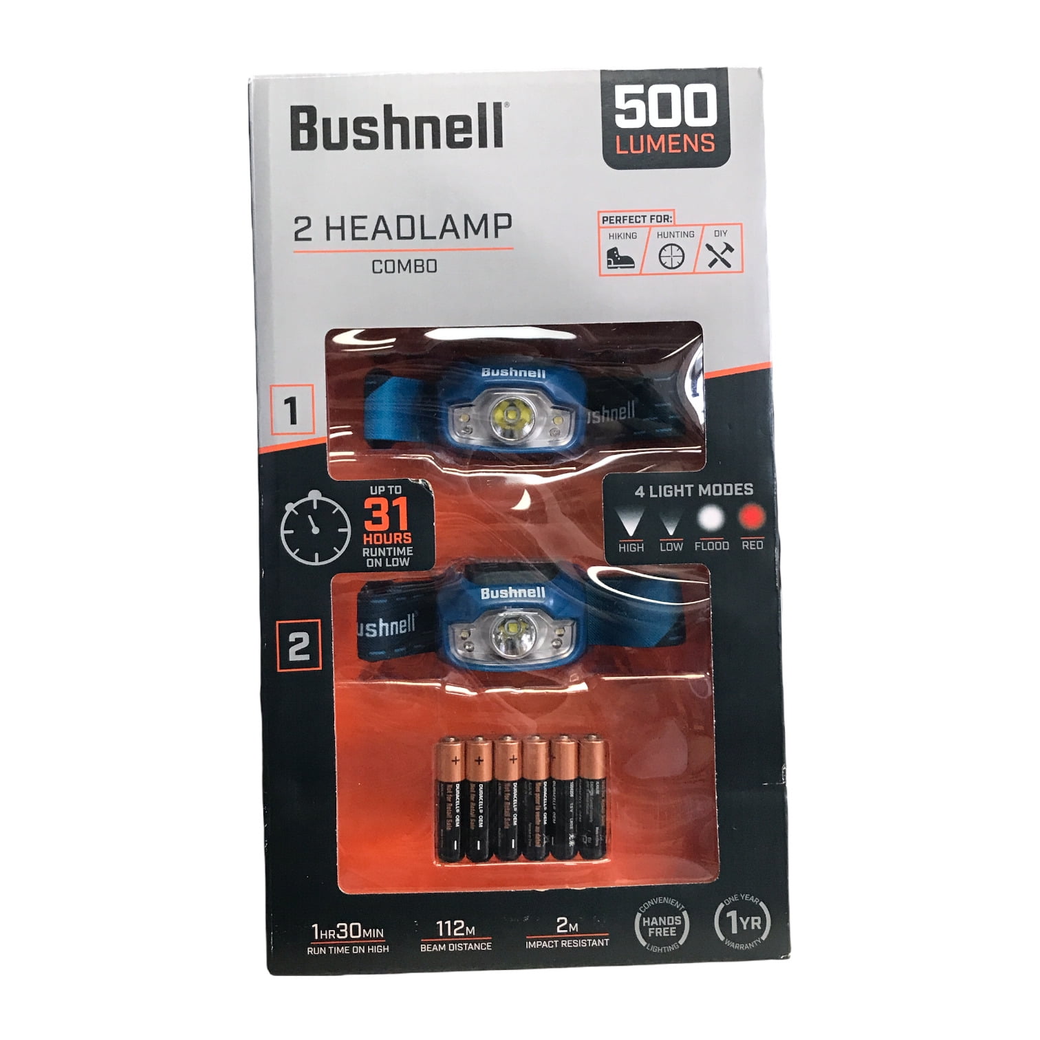 Bushnell 500 Lumen Multi-Color 2-Headlamp Combo - Walmart.com