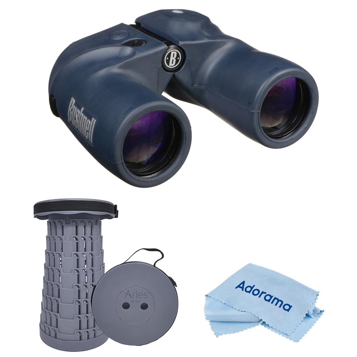 Bushnell 7x50 Marine Waterproof Porro Prism Binoculars with Rangefinder Reticle and Illuminated ...