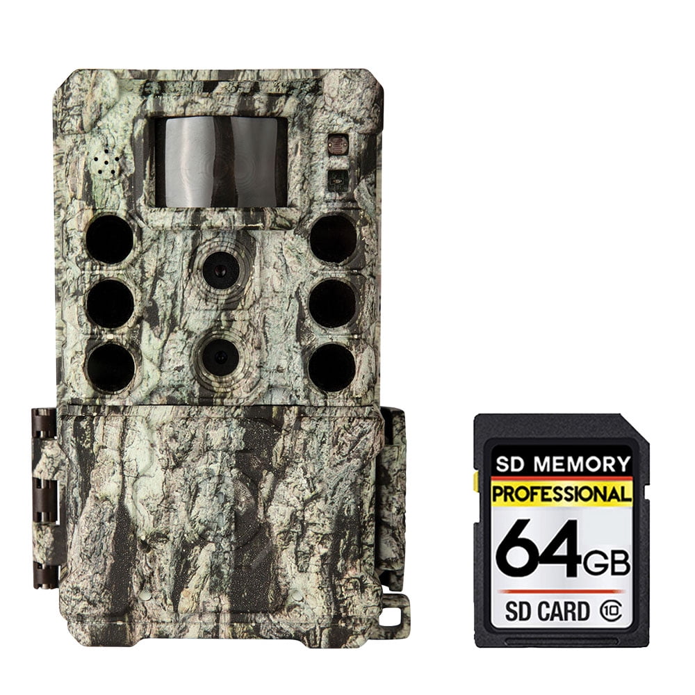 Bushnell Core DS-4K No-Glow Trail Camera (Camo) + 64GB Memory Card ...