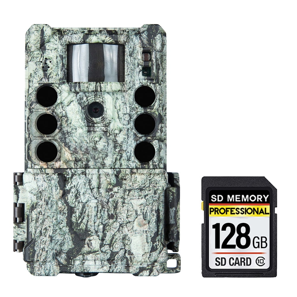 Bushnell Core S-4K No-Glow Trail Camera (Camo) + 128GB Memory Card ...