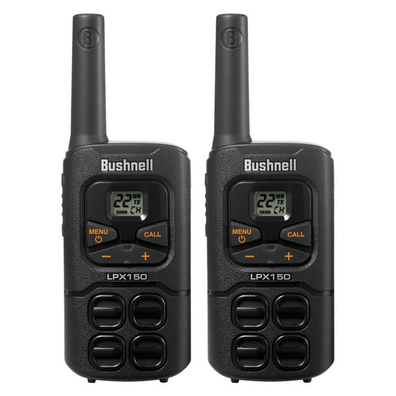 Bushnell LPX150 Compact 0.5-Watt 22-Channel FRS Walkie Talkie Pair ...