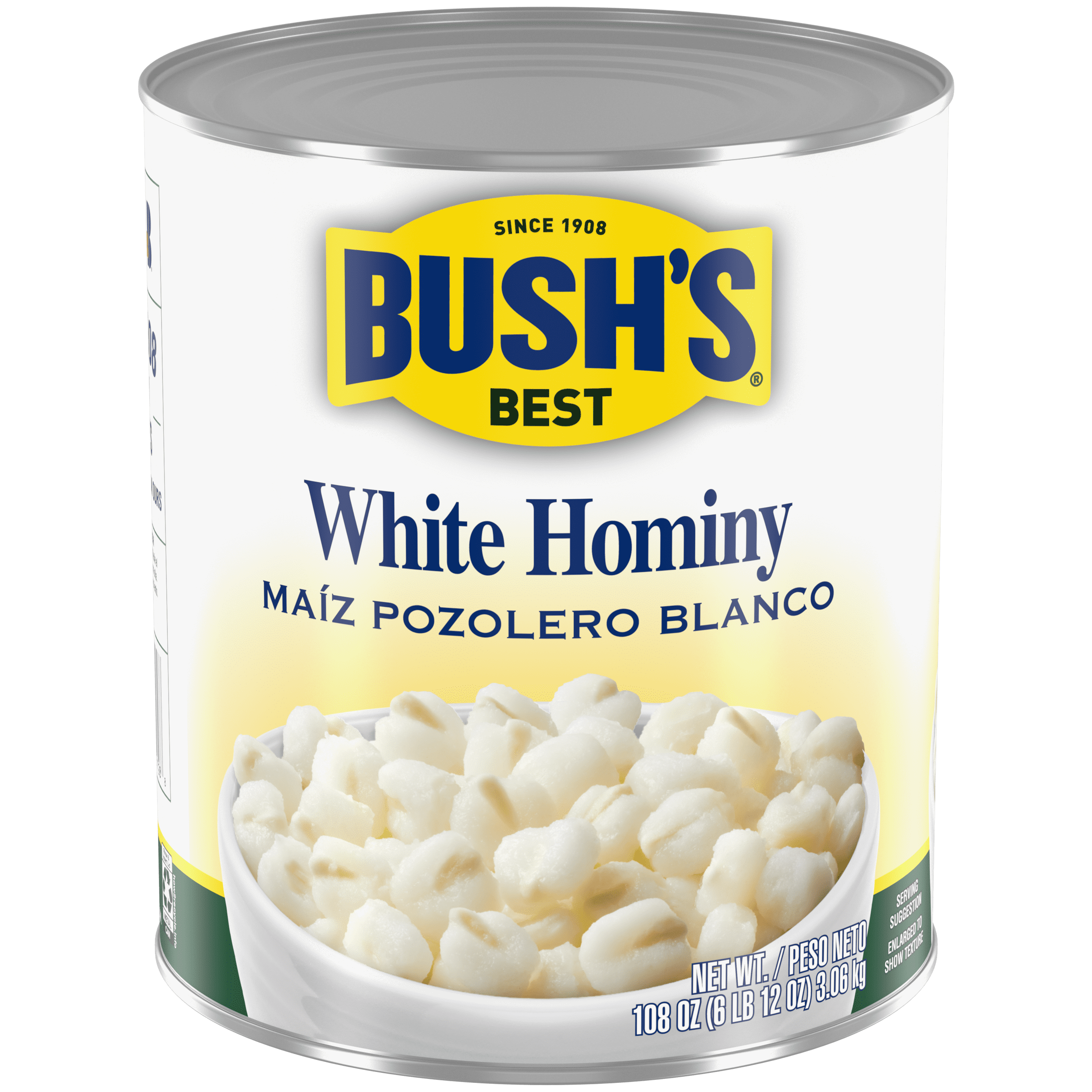 Bush's Best Large White Hominy with Peppers - 108 Ounce for Food ...