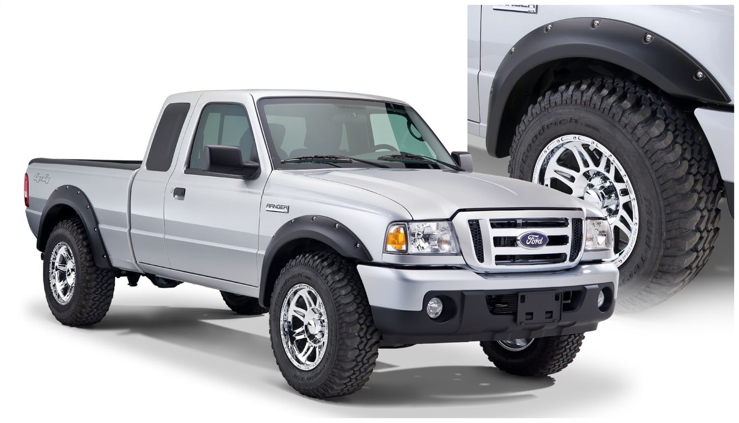 Bushwacker 93-11 Ford Ranger Styleside Pocket Style Flares 4pc 72.0/84 ...