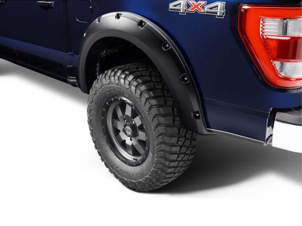 Bushwacker by RealTruck Pocket/Rivet Style Rear Fender Flares | 2-Piece ...