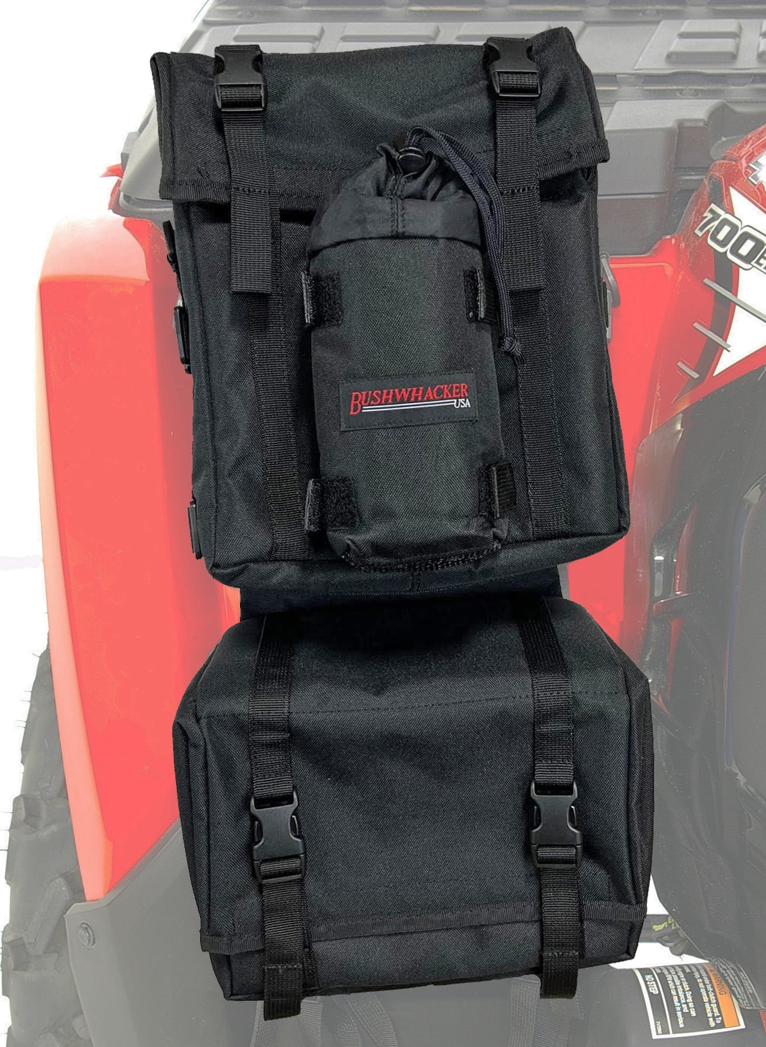 Bushwhacker ATV Fender Bag – Black Cargo Storage Pack for Front & Rear ...