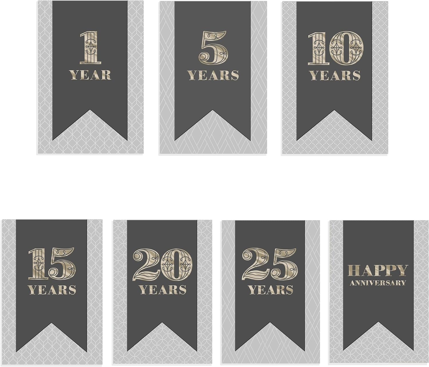Business (25 Pack) Employee Work Anniversary and Career Milestones 25 ...