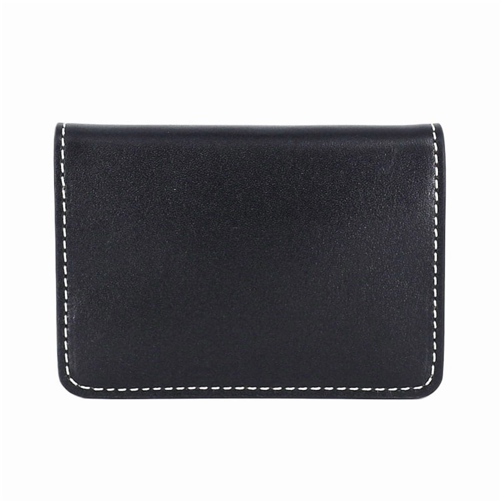 Business Card Bag Cowhide Leather Men Storage Credit Card Case Women ...