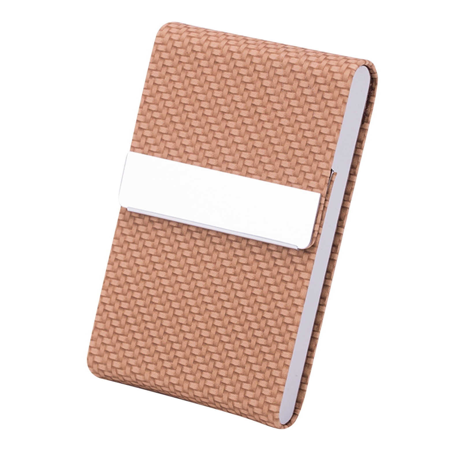 Business Card Box ,Stainless Steel Pu Business Card Holder Orange ...