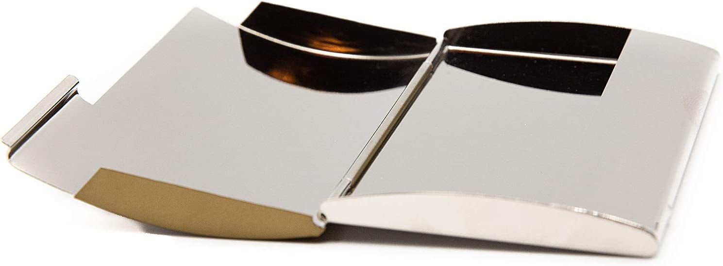 Business Card Carrying Case - Luxurious Chrome Silver Calling Card ...