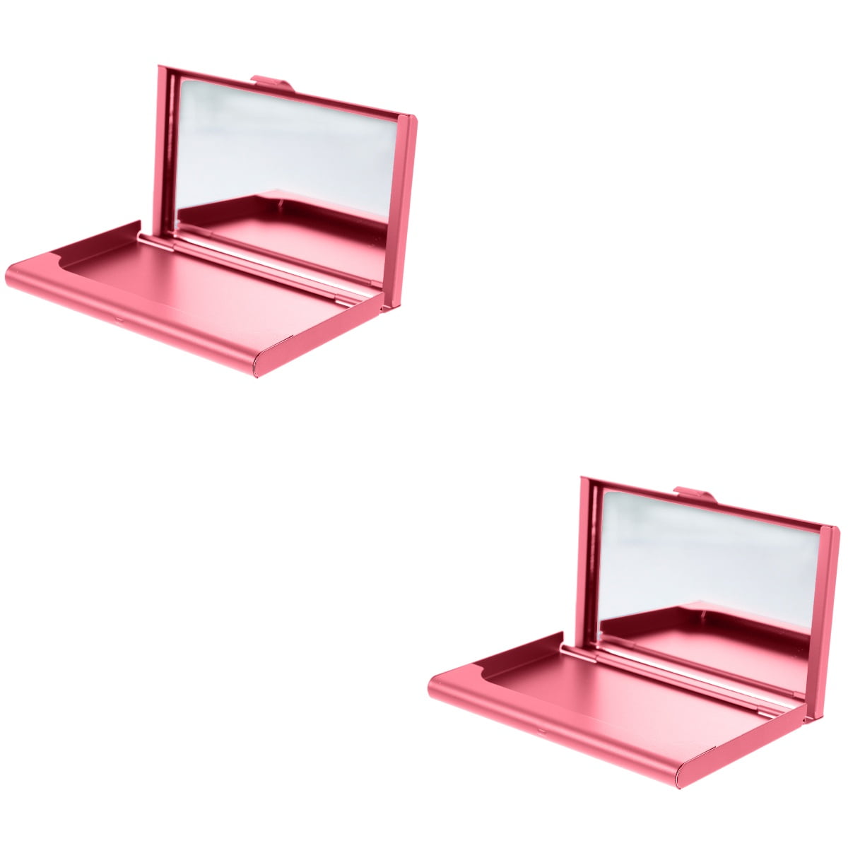 Business Card Case with Mirror Set of 2 Holder Organizer for Desk ...