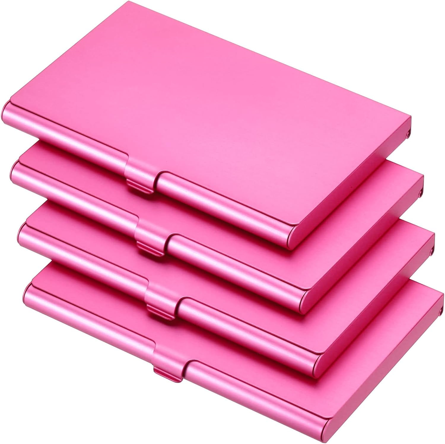 Business Card Holder, 4 Pack Aluminum Metal Card Case Professional Slim ...