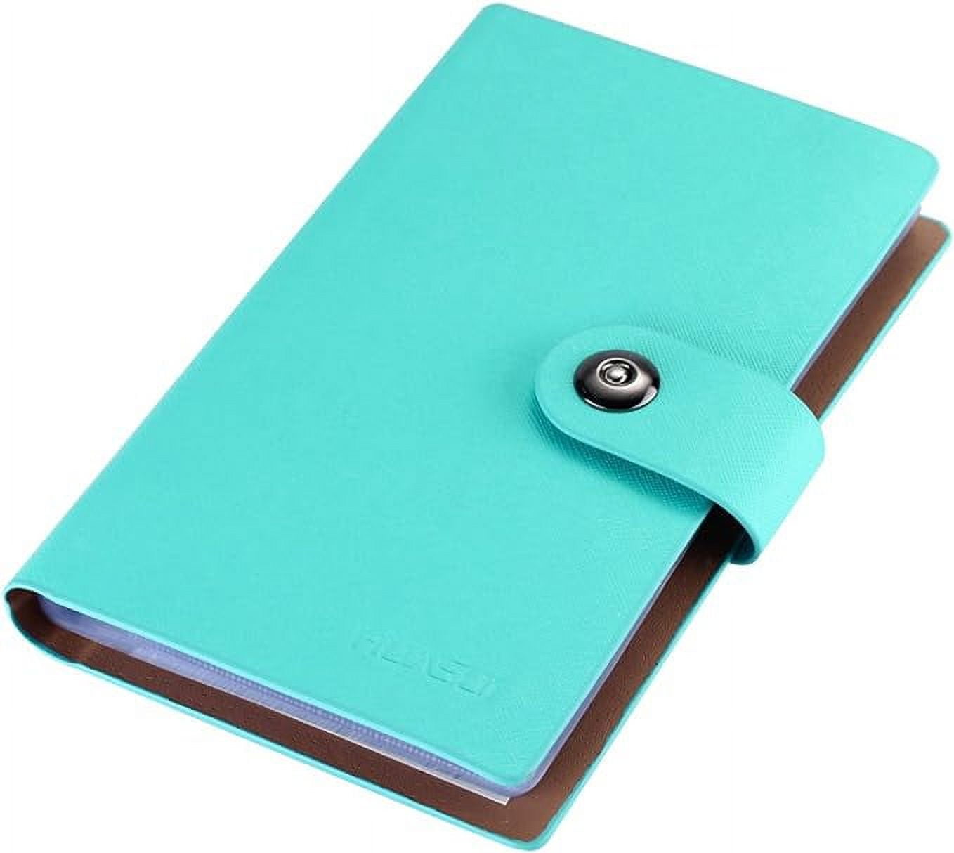 Business Card Holder Book PU Leather 300 Name Cards Organizer （Blue ...