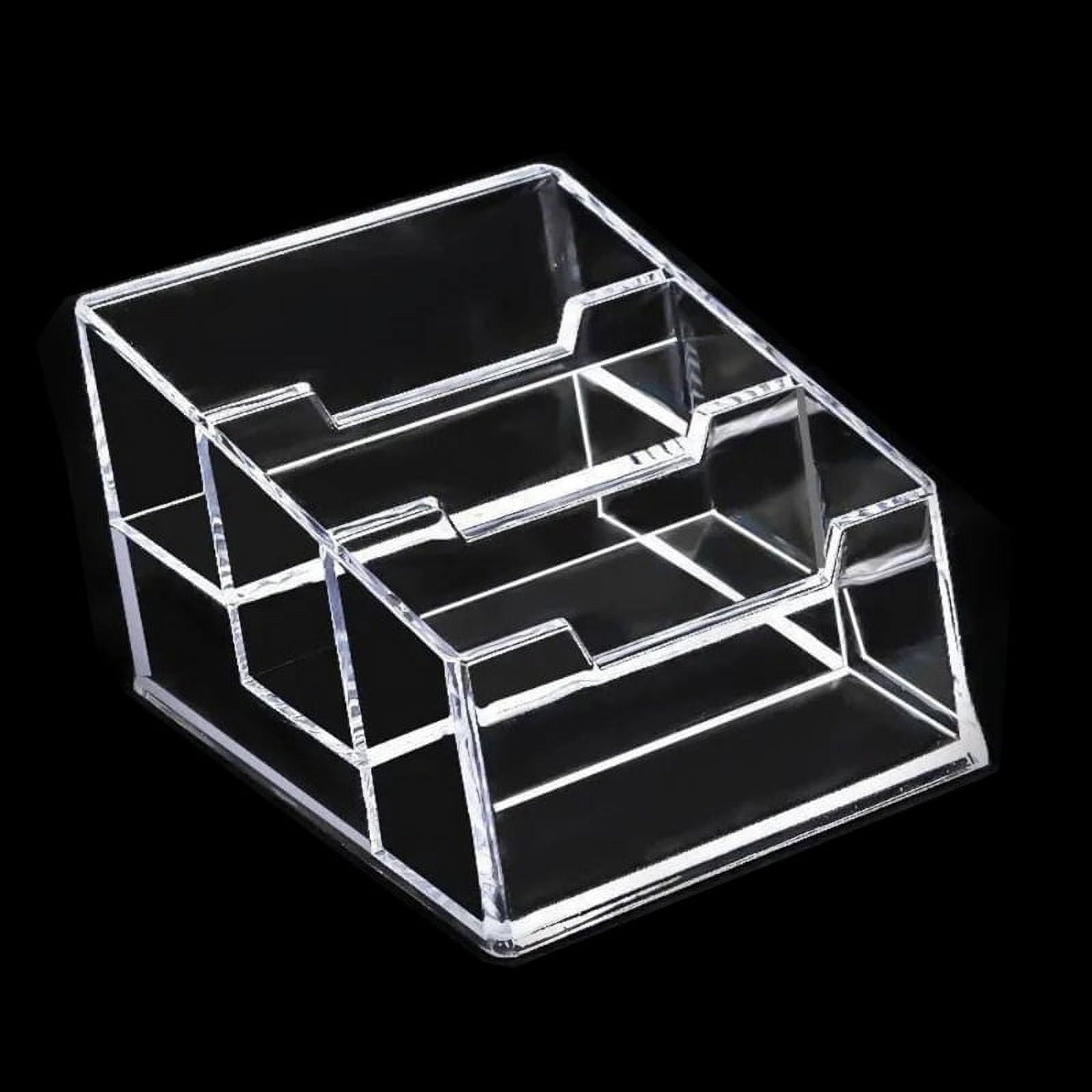 Business Card Holder Box 3 Slots Storage for Case for Ideal for ...