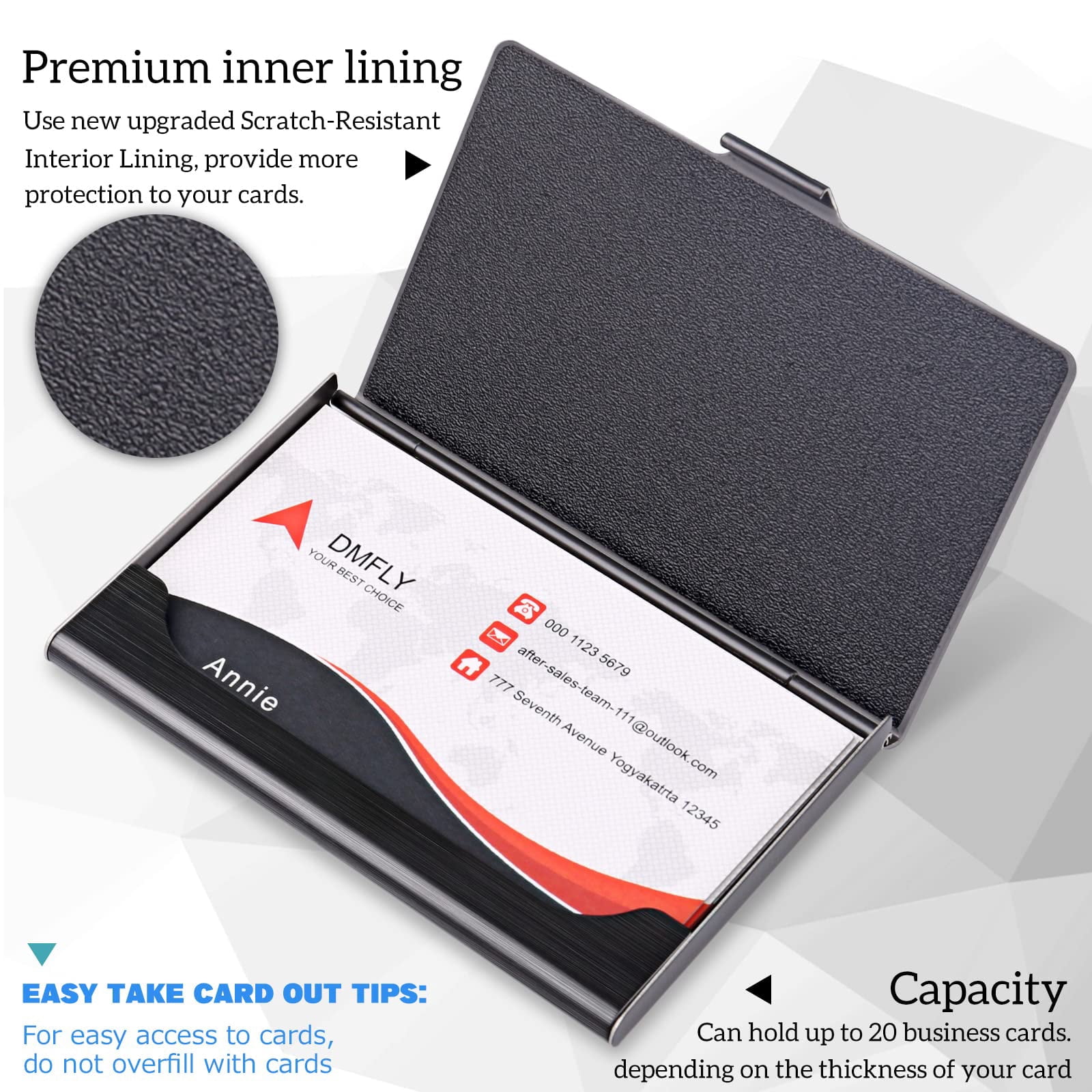 Business Card Holder, Credit Card Case, Slim Professional Stainless ...