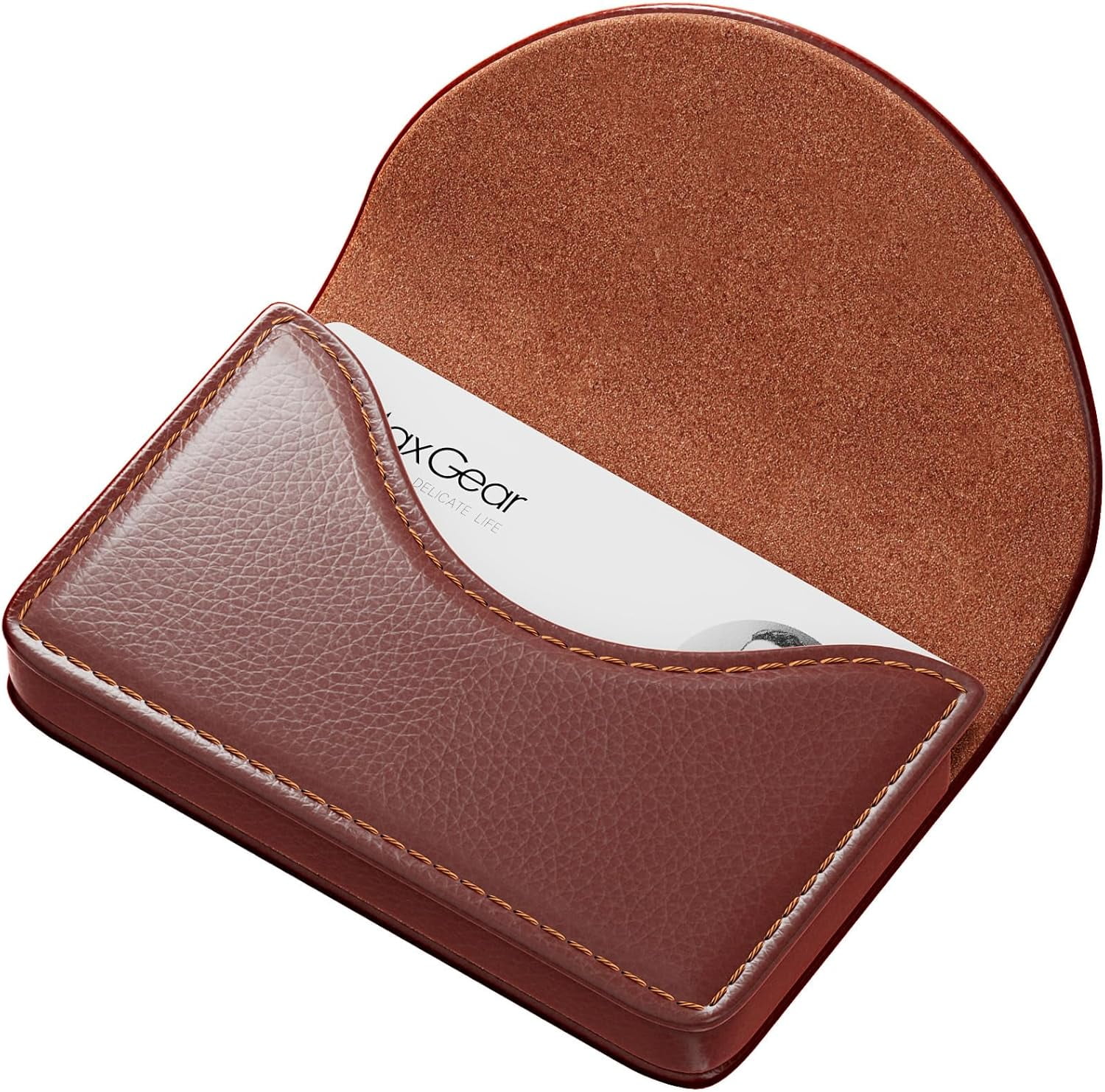 Business Card Holder, PU Leather Business Card Case Pocket Business ...
