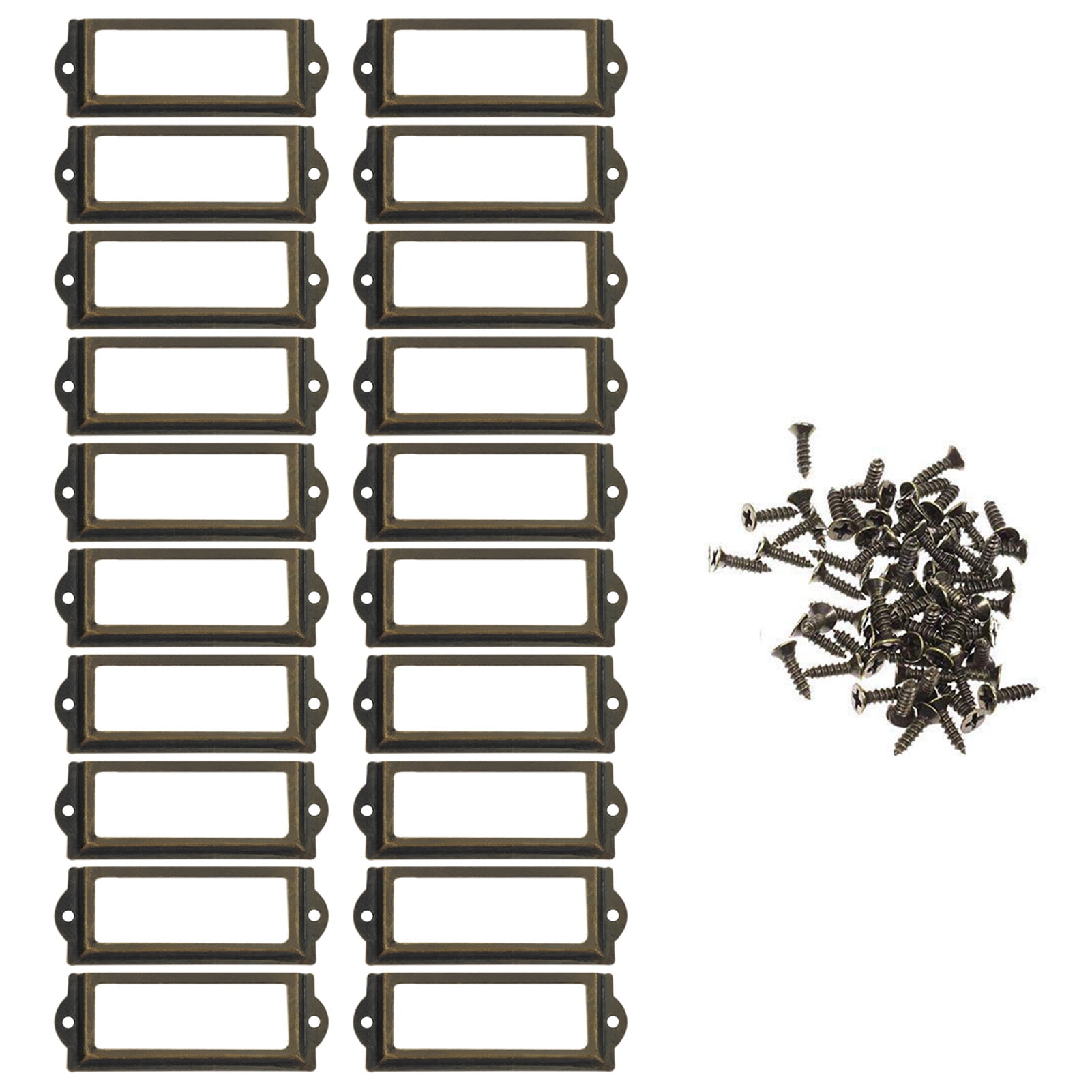 "Business Card Holder - Retro Style Metal Label Holder Name Card Frame ...