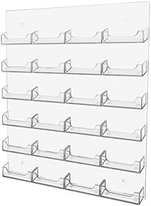 Business Card Holder Wall Mount With Hardware Pack Of 4 Multi Pocket ...