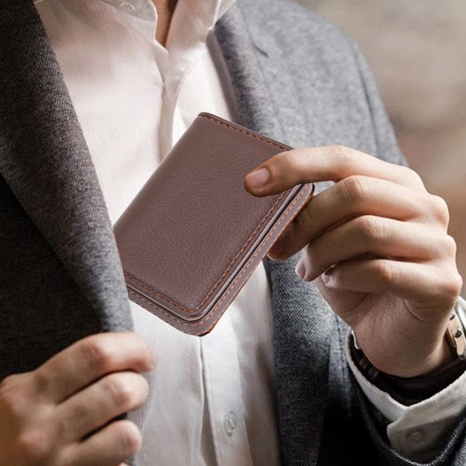 Business Card Holder, Yannianjz Business Card Case Wallet Pocket ...