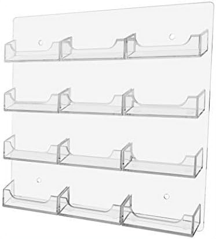 Business Card Organizer 12 Pocket Clear Plastic Wall Multi Pocket ...