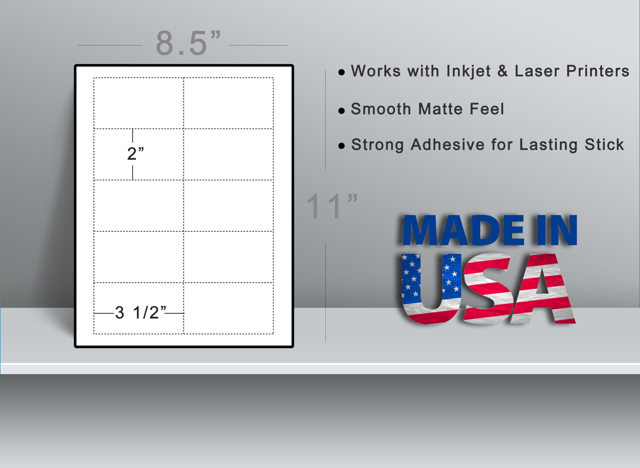 Business Card Size Paper Labels 3.5