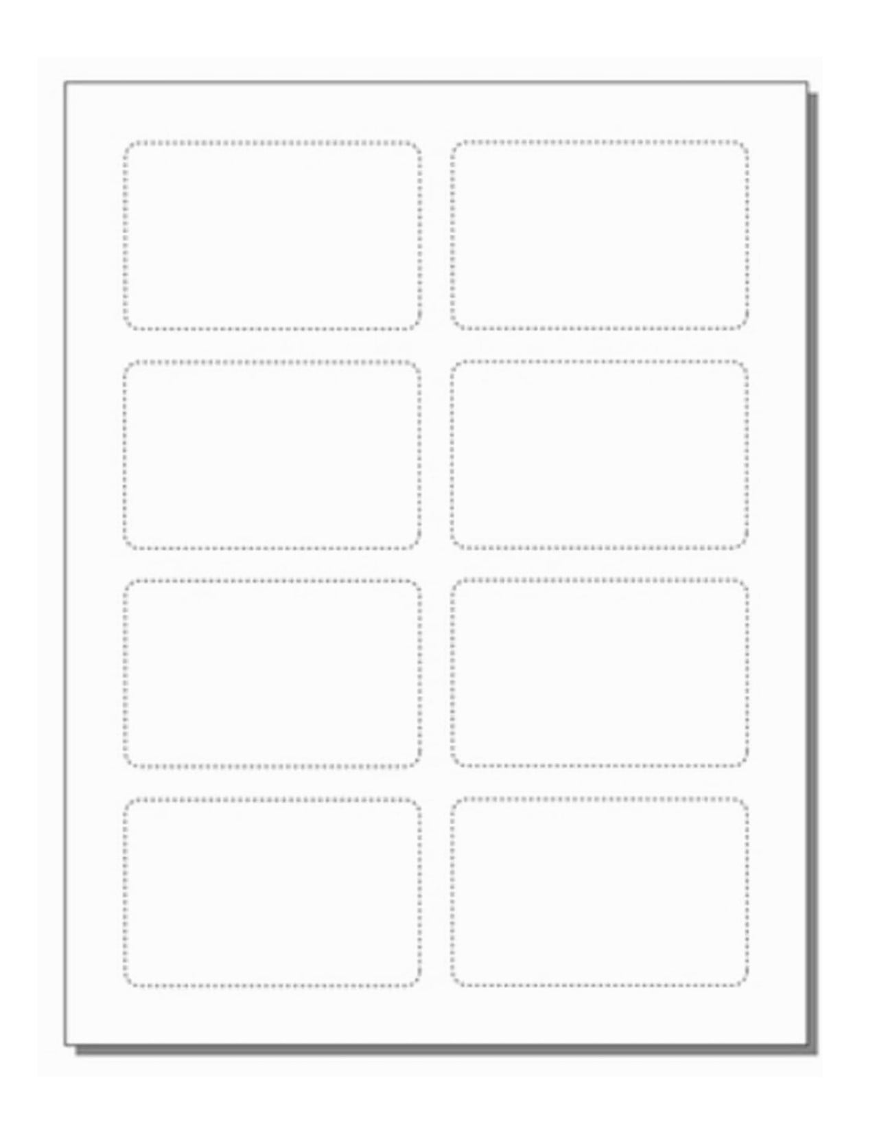 Business Cards w Bleed, 8-UP, Perfed on 8.5" x 11" White 65lb Cover ...