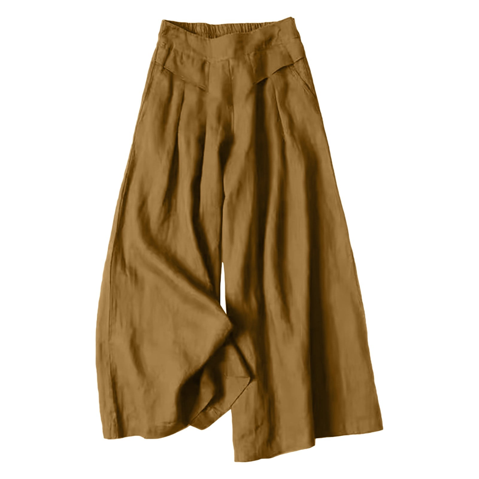 Business Casual Clothes Women And Linen Wide Leg Pants Skirt Pants For Women With A Loose And ...