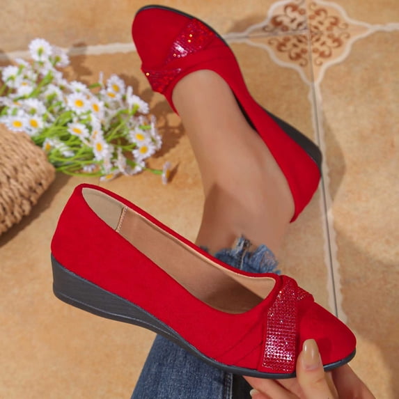 Business Casual Comfortable Daily Commute Shoes for Women Shallow Cut ...