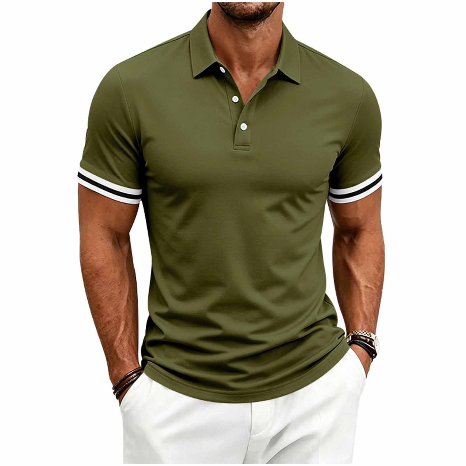 Business Casual Mens Tops Button Down Short Sleeve Formal Wedding Shirt ...