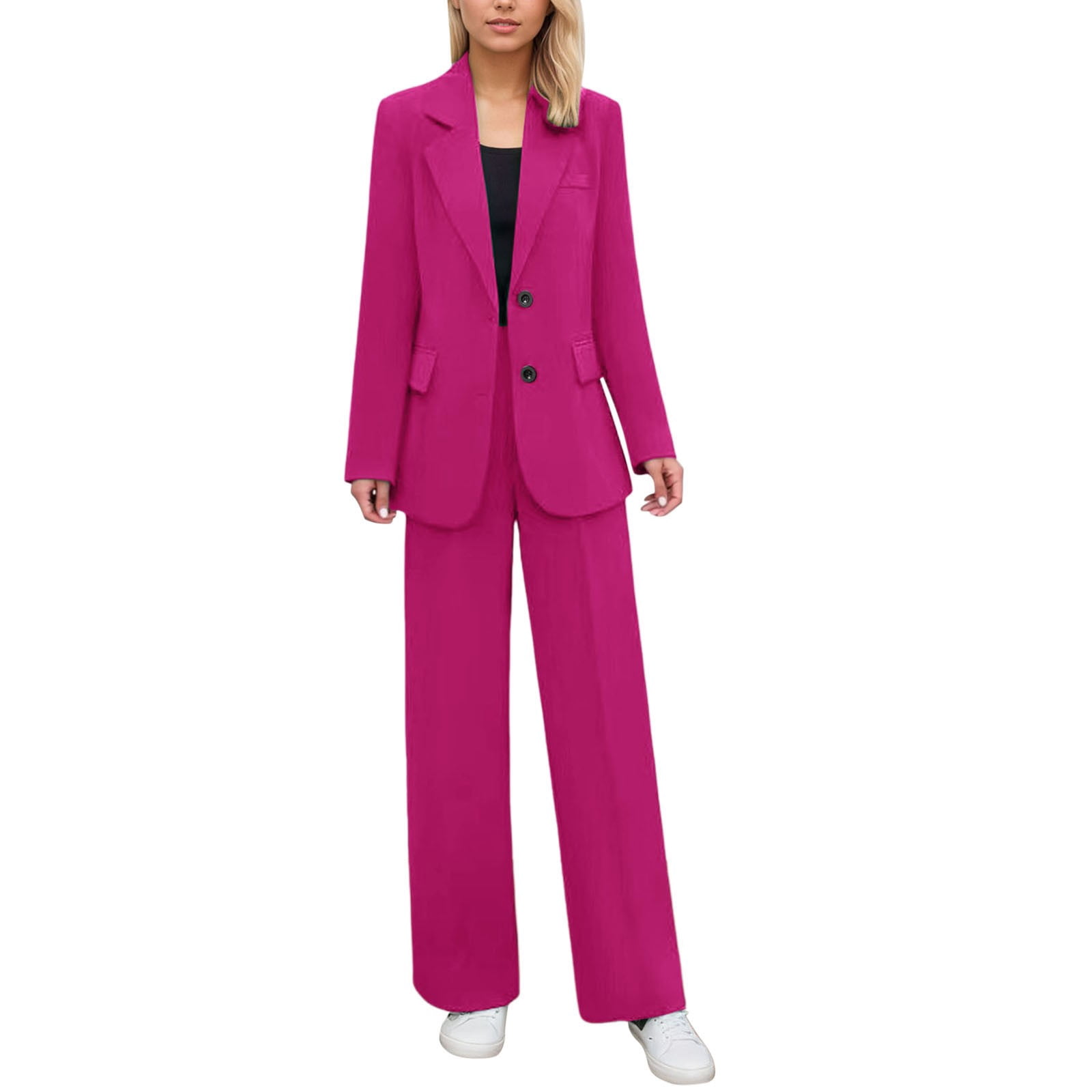 Business Casual Outfits for Women Women's Trousers Suit 2 Piece Set ...